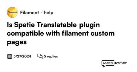 Is Spatie Translatable Plugin Compatible With Filament Custom Pages Filament
