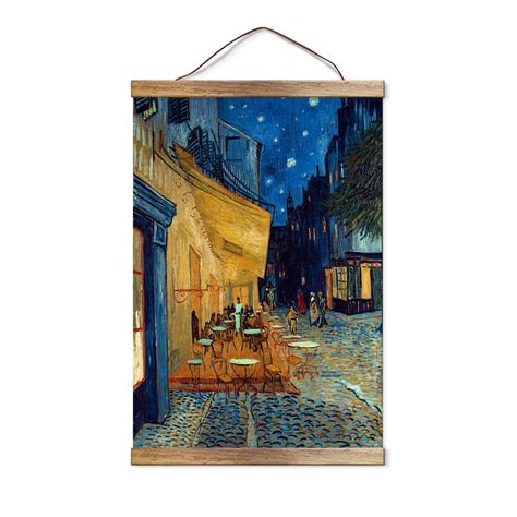 Affiche textile van Gogh Terrasse du café le soir wall art fr