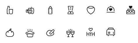 Ilustración De Conjunto De Iconos De Comida Y Cocina Ilustración