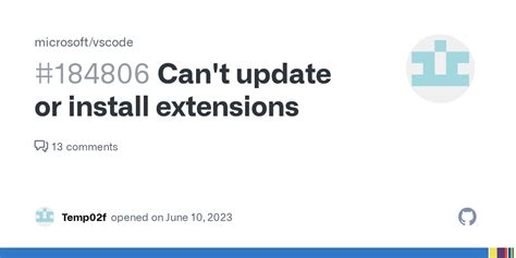 Can T Update Or Install Extensions Issue Microsoft Vscode GitHub