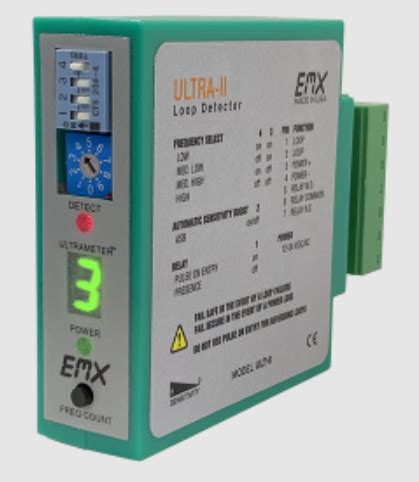 EMX ULT Ll Vehicle Loop Detector With Detachable Pin Terminal Block