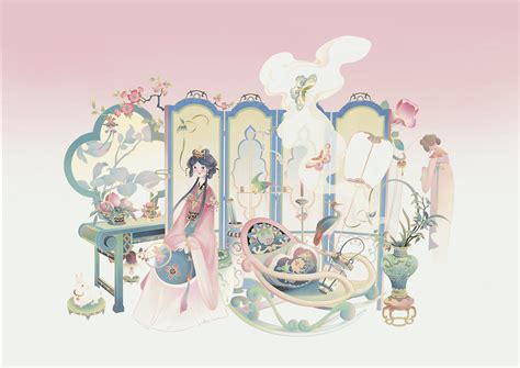 今兮婉兮 原创国风插画小词仙 站酷zcool