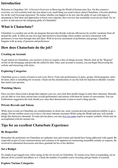 Ppt Chaturbate 101 A Beginners Guide To Navigating The World Of