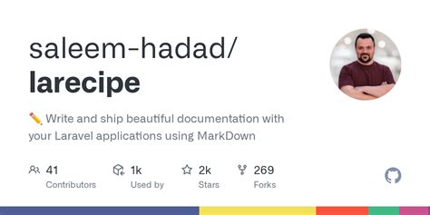 Github Saleem Hadadlarecipe ️ Write And Ship Beautiful Documentation With Your Laravel