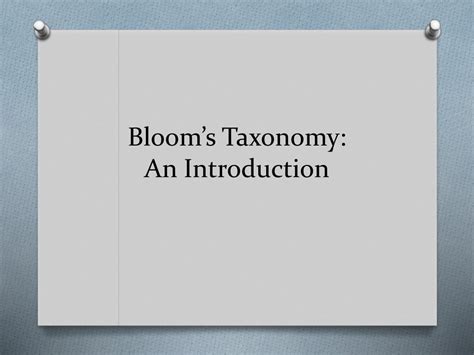 PPT Blooms Taxonomy Of Educational Objectives PowerPoint Presentation ID