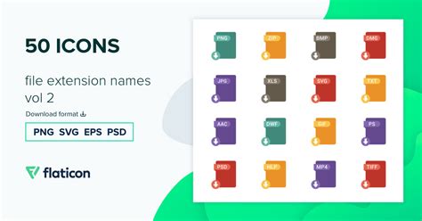 File Extension Names Vol 2 Icon Pack 50 Svg Icons