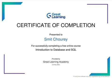 Smit Chourey On Linkedin Databasemanagement Sql Professionaldevelopment Greatlearning