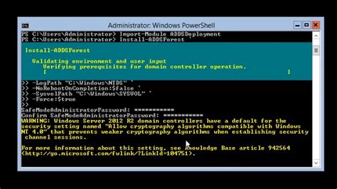 70 410 objective 5 1 installing a domain controller with powershell