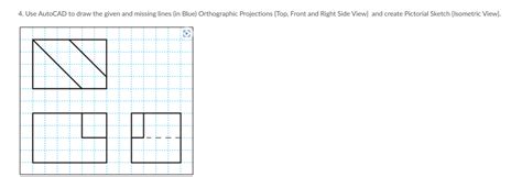 Solved Use Autocad To Draw The Given And Missing Lines In