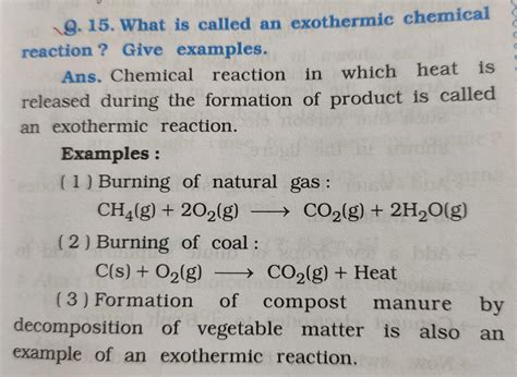 Exothermic Reaction With Explaination