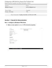 Configuring A VPN Client For Secure File Transfers Lab Course Hero