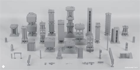 Brutalist Dystopia Urban Buildings Structures And Modular Environment