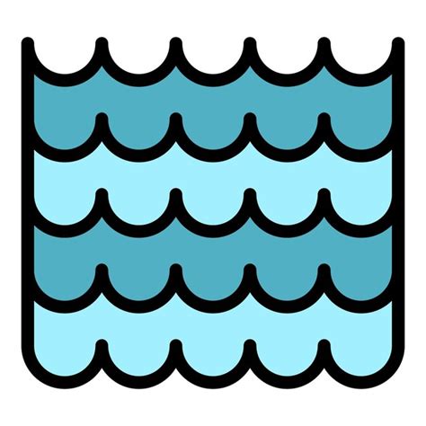 Premium Vector Wave House Roof Icon Outline Wave House Roof Vector Icon Color Flat Isolated