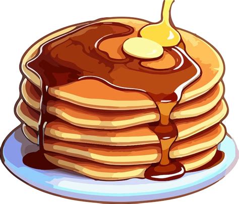 Premium Vector Pancake Dessert Vector Illustration
