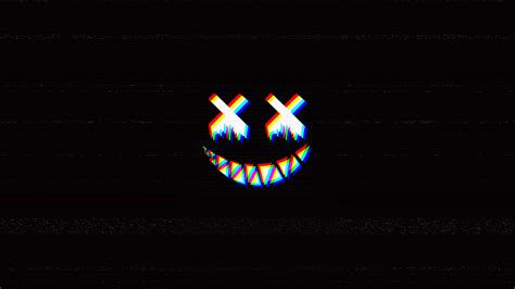 Tooth Demon Scary Face Minimalism Closed Eyes Smile Dark Hd Wallpaper