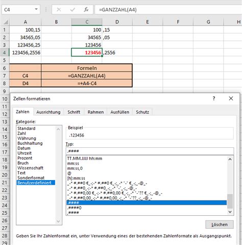 Excel Zahlenformat Vor Und Hinter Dem Komma Unterschiedlich Microsoft Excel Formatieren Zellen