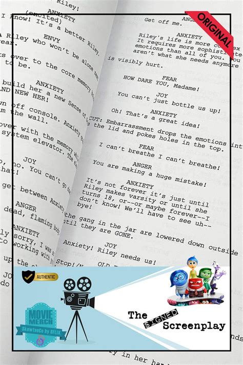 Inside Out 2 Screenplay Authentic Signed By Amy Poehler Maya Hawke