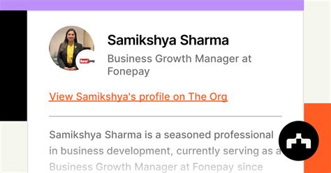 Samikshya Sharma Business Growth Manager At Fonepay The Org