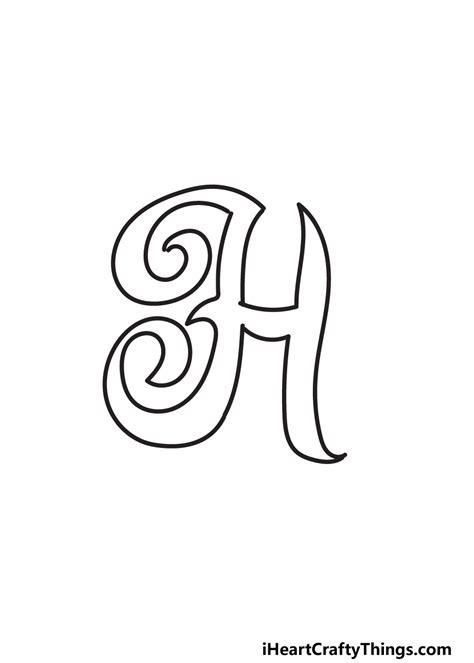 Fancy Letter H Draw Your Own Fancy Letter H In 6 Easy Steps