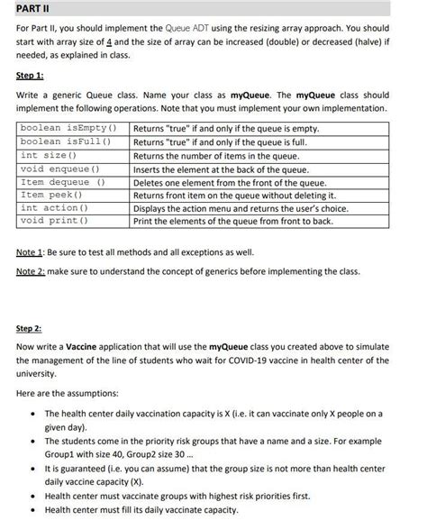 Solved Part Ii For Part Ii You Should Implement The Queue
