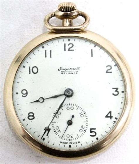 Ingersoll Reliance Pocket Watch Has Separate Sweep Second Dial