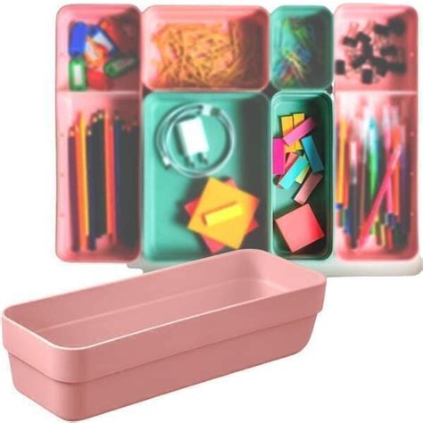 Conjunto Organizador De Gavetas Logic 4 Peças Rosa Quartzo MadeiraMadeira