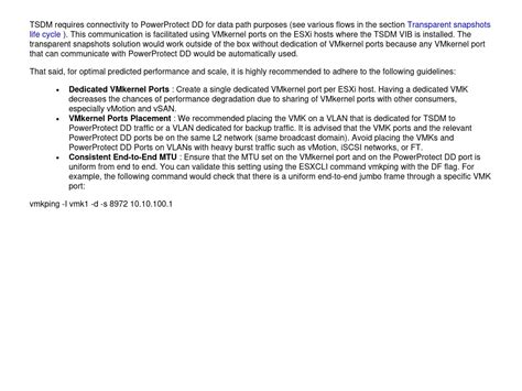 Network Considerations Powerprotect Data Manager Appliance Vmware Virtual Machine Protection