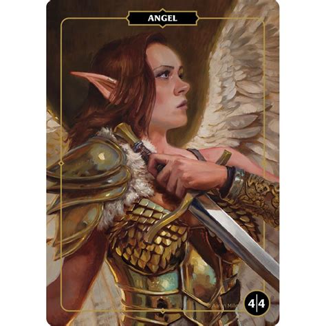 Angel Metal Token Seraph — Aaron Miller Illustration