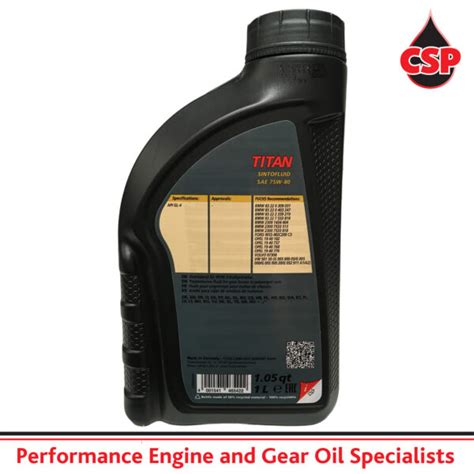 FUCHS Titan Sintofluid 75W80 Manual Transmission Oil GL 4 75W80 Gear