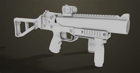 Grenade Launcher 06 Black All Pbr Unity Ue Textures 3d Model By Eight Vertex