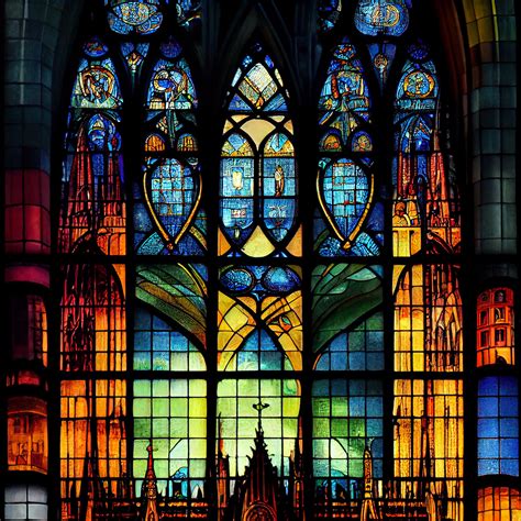 Stained Glass Window I Cathedrals Of Cologne City By Artcouplecologne