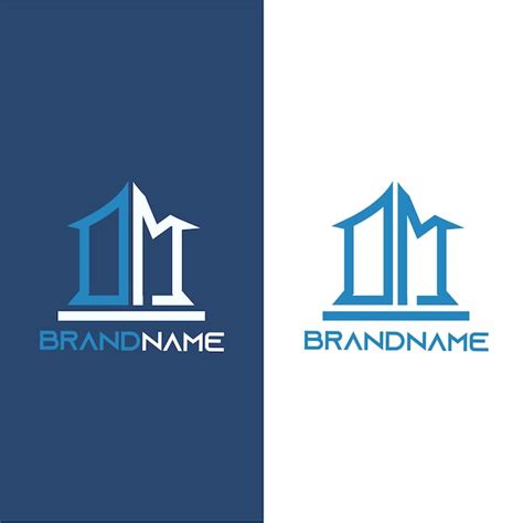 Premium Vector Modern Monogram Initial Letter Dm Logo Design Template