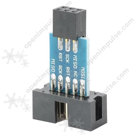 4pcs avr isp 6 pin to 10 pin adapter open impulseopen impulse