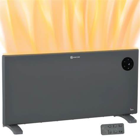 Homcom 2000w Electric Convector Heater Freestanding Or Wall Mounted Space Heater With
