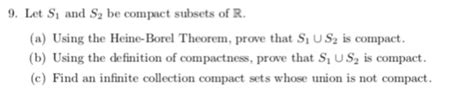 solved 9 let si and s2 be compact subsets of r a using