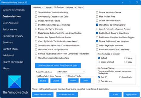 add or remove linux from file explorer navigation pane in windows