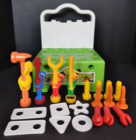 Playskool Sesame Street Workbench With Original Box 1986 Vintage ~ Complete 4591046095