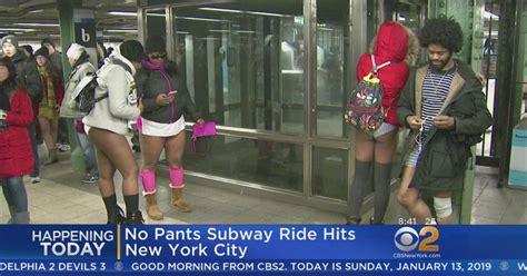 No Pants Subway Ride Streaks Through Nyc Cbs New York