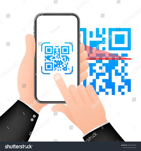 Scan Qr Code Mobile Phone Electronic Stock Vector Royalty Free Shutterstock