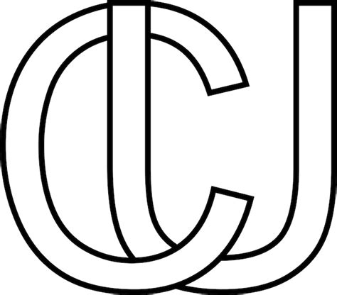 Premium Vector Logo Sign Uc Cu Icon Sign Interlaced Letters C U