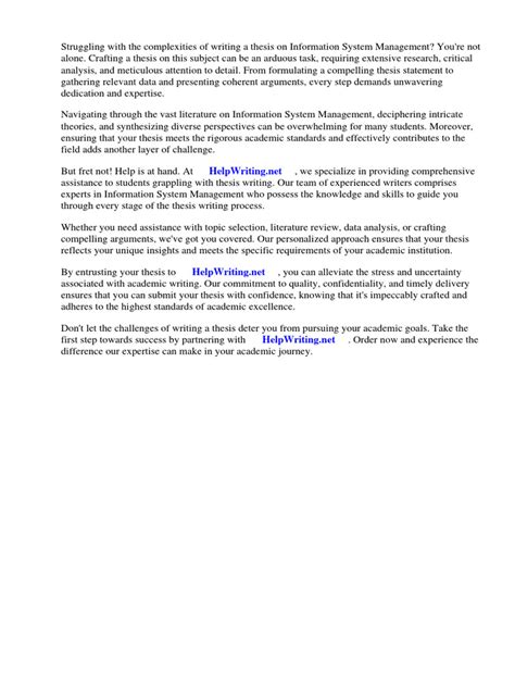 Thesis Information System Management Pdf Enterprise Resource Planning Information