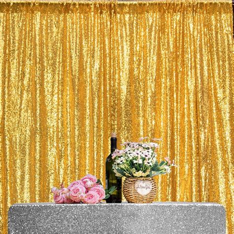 Invitation Gold Back Drop Curtains