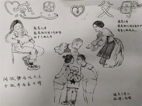 尊敬父母的简笔画（推荐17张） 简笔画图片大全