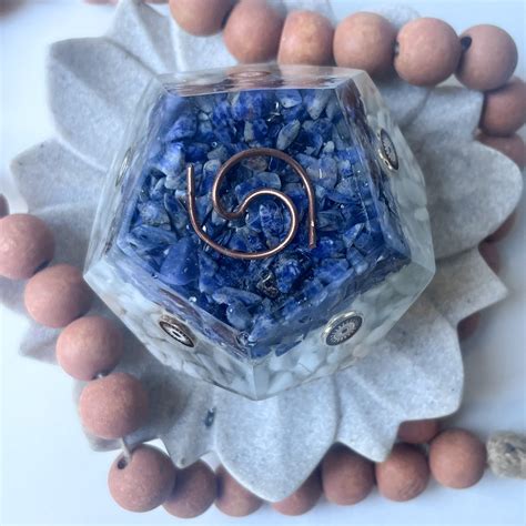 Polygon Orgonite Shape Sodalite And White Quartz Freedom In Wellness