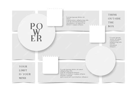 Vector Photo Collage Modèle Moodboard Photos Grilles Illustration