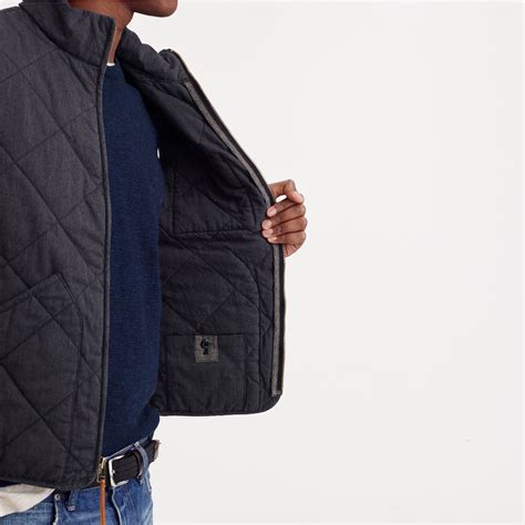 Lyst Jcrew Sussex Quilted Vest In Gray For Men