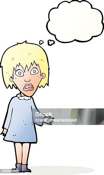 말풍선이 있는 놀란 여자 만화 캐릭터 경외감에 대한 스톡 벡터 아트 및 기타 이미지 경외감 귀여운 그리기 Istock