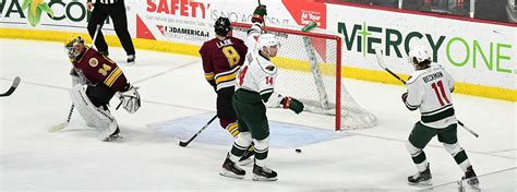 Staal Scores Overtime Winner As Wild Defeat Wolves 3 2 Iowa Wild