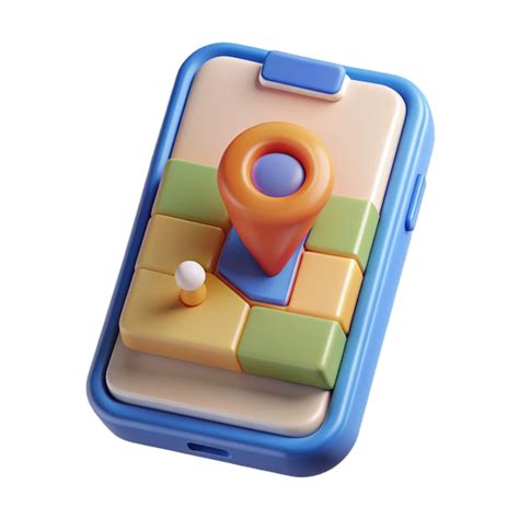 Premium Photo 3d Cartoon Style Minimal City Map Navigation Smartphone