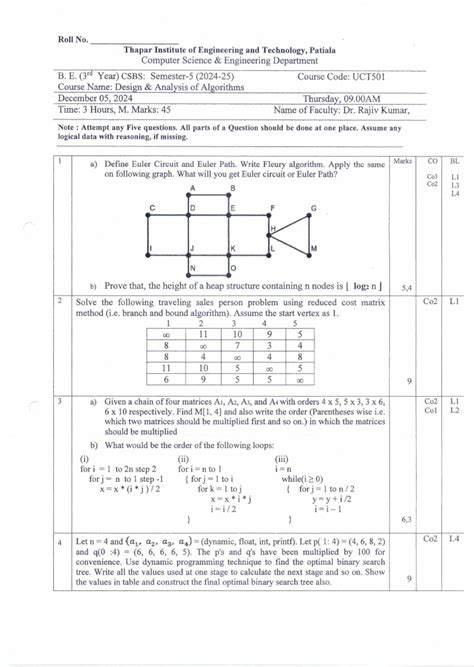 Design Analysis Of Algorithms Uct501 Final Exam Notes Studocu